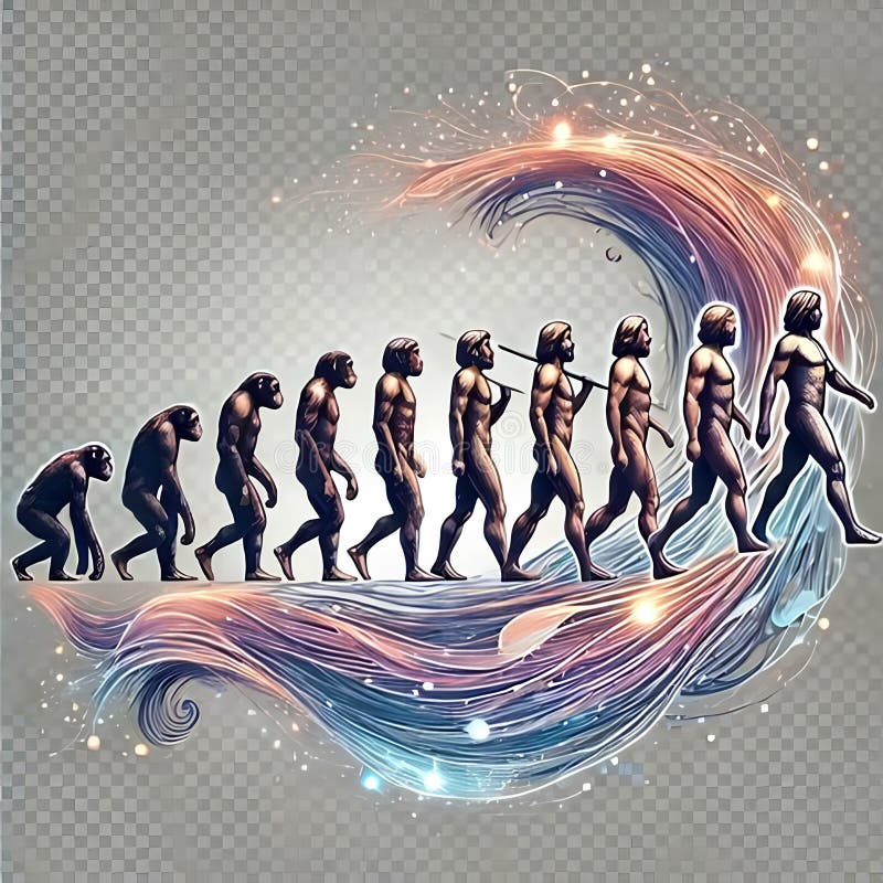 Illustration of the Evolution of Humanity Stock Illustration ...