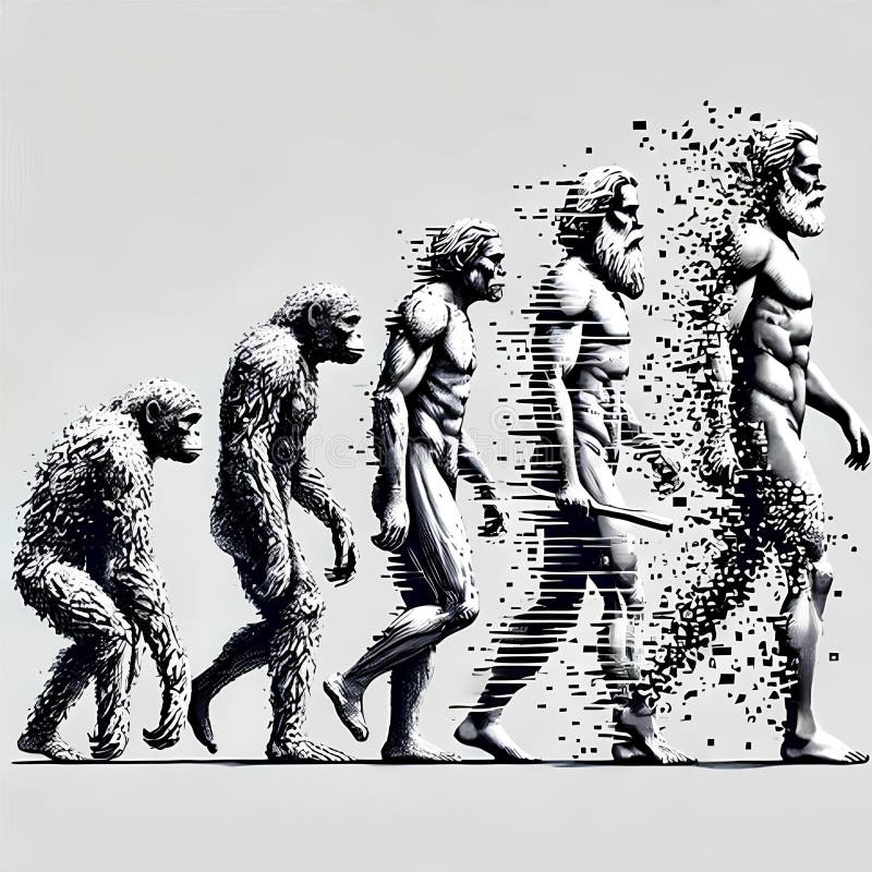 Illustration of the Evolution of Humanity Stock Illustration ...
