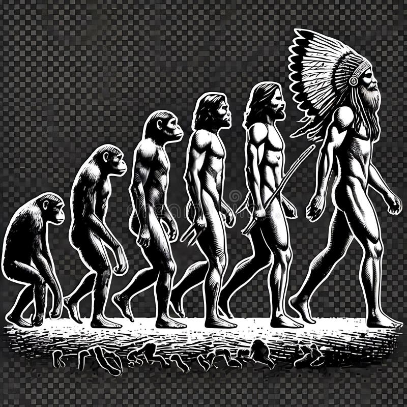 Illustration of the Evolution of Humanity Stock Illustration ...