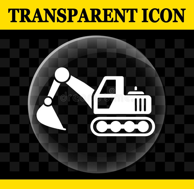 Excavator Vector Circle Transparent Icon Stock Vector - Illustration of ...