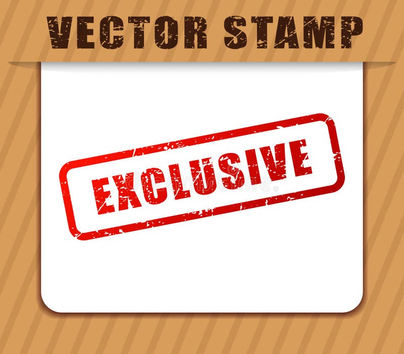 Exclusive Buffered on White Paper Stock Vector - Illustration of ...