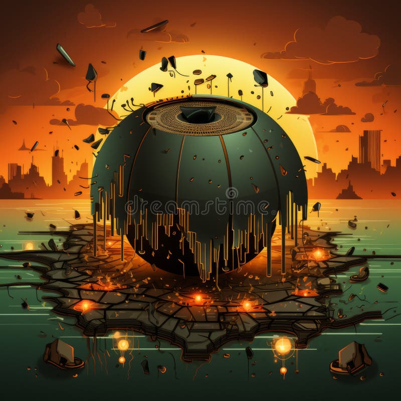 Exploding Ball Could Represent New Beginnings or Ideas Stock ...