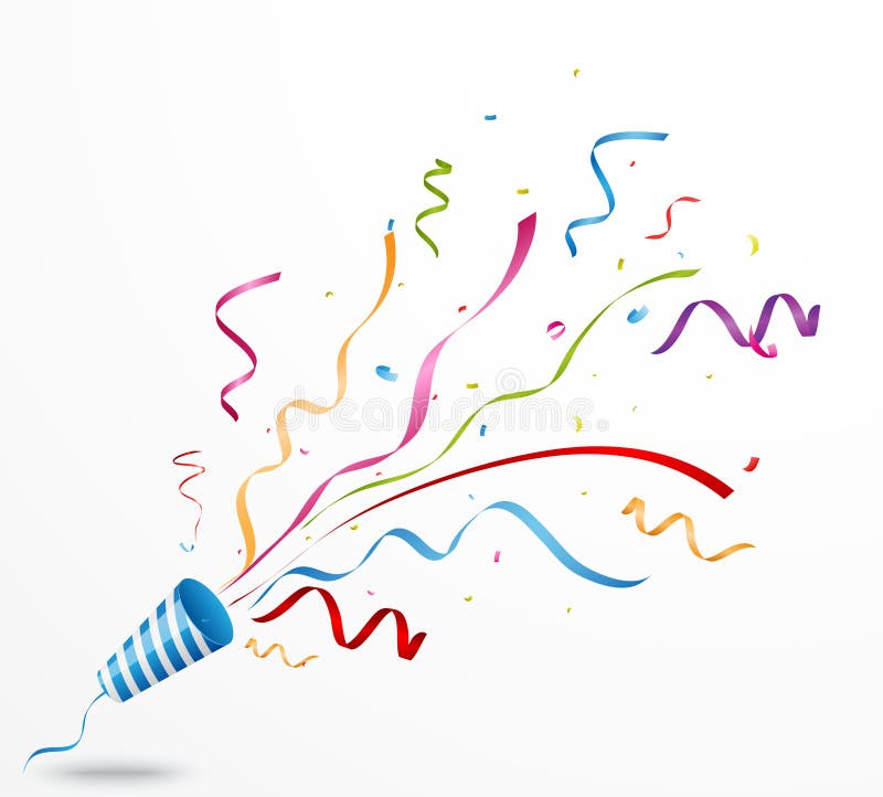 Exploding party popper stock vector. Illustration of stars - 6929327
