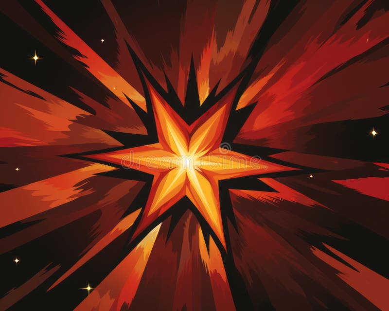 An Illustration of an Exploding Star in the Night Sky Stock ...