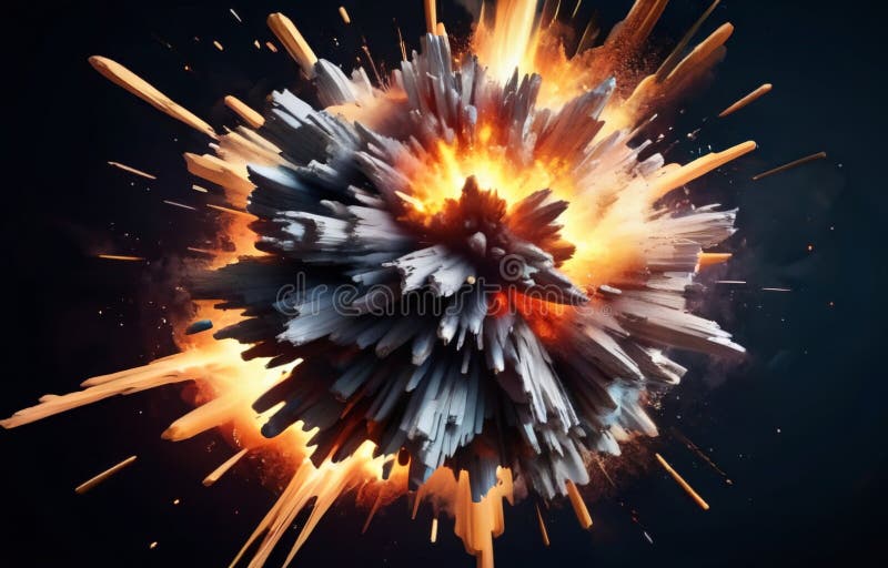 Illustration of explosion stock illustration. Illustration of yellow ...