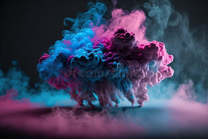 Illustration of a Explosion of Colored Smoke Stock Illustration ...