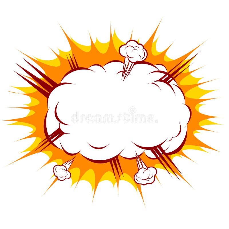 Illustration of an Explosion in a Comic Style Stock Vector ...