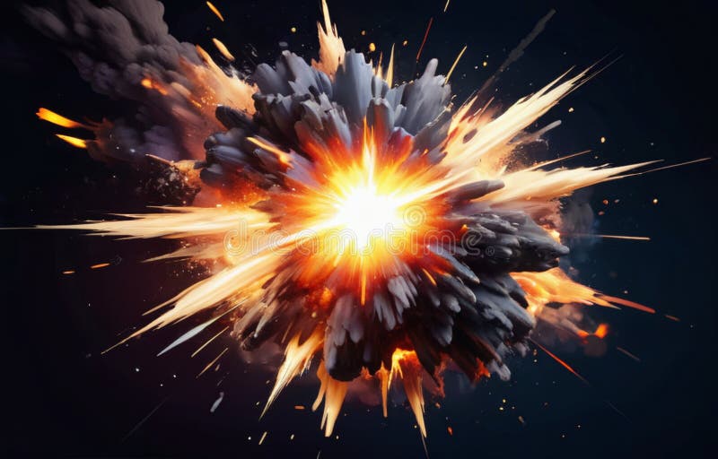 Illustration of explosion stock illustration. Illustration of smoke ...