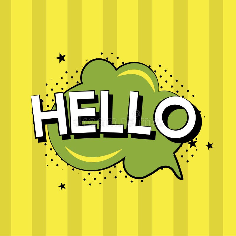 Illustration of Explosive Cartoon HELLO Stock Illustration ...