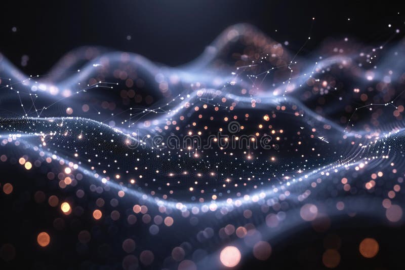 Exquisite Graphic Abstract Dark Background with Digital Connections and ...