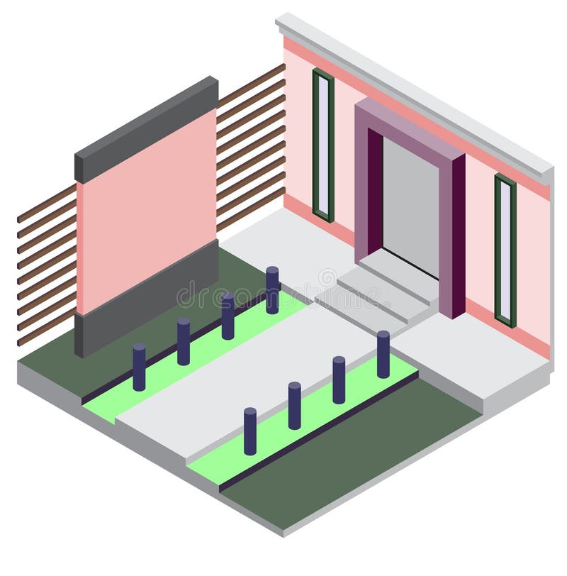 Illustration of Exterior Room Concept Stock Vector - Illustration of ...