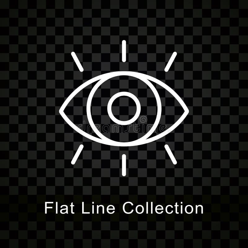 Eye Icon on Checkered Background Stock Vector - Illustration of lens ...