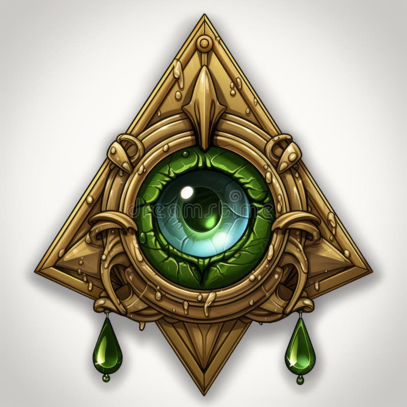 Illustration of an Eye in the Shape of a Triangle with Drops of Water ...