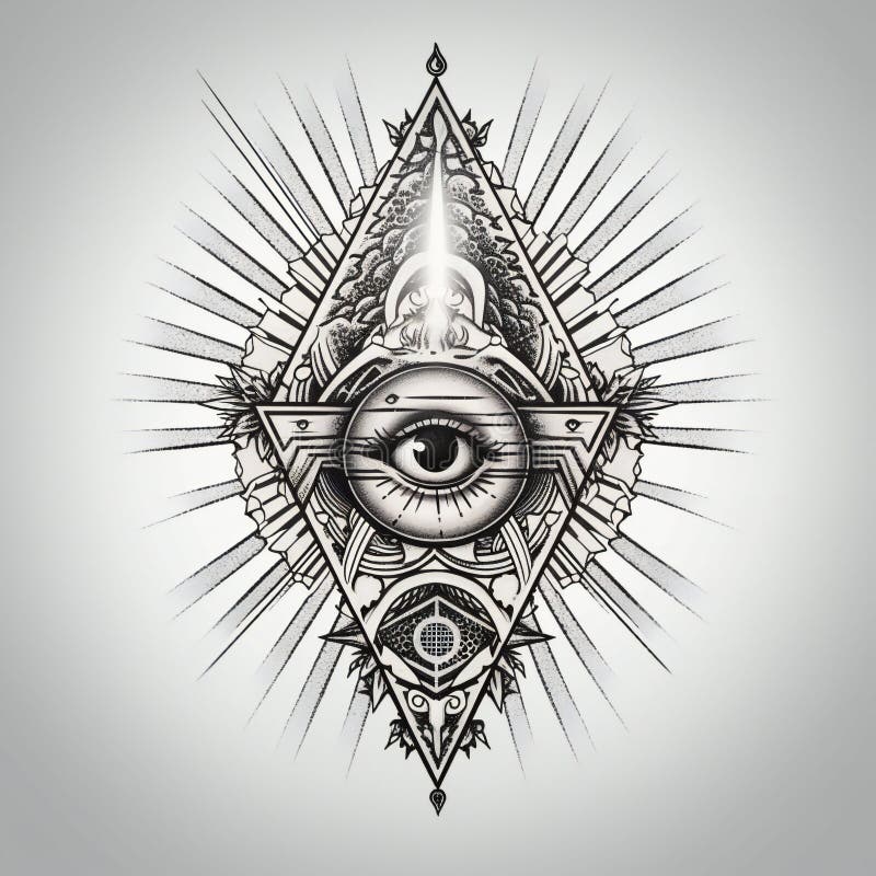 Eye Symbol in Triangle with Light, Abstract, Religion Stock ...