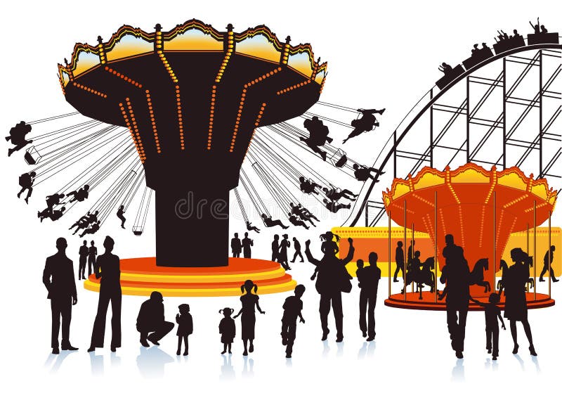 Fairground Rides Stock Illustrations – 488 Fairground Rides Stock ...