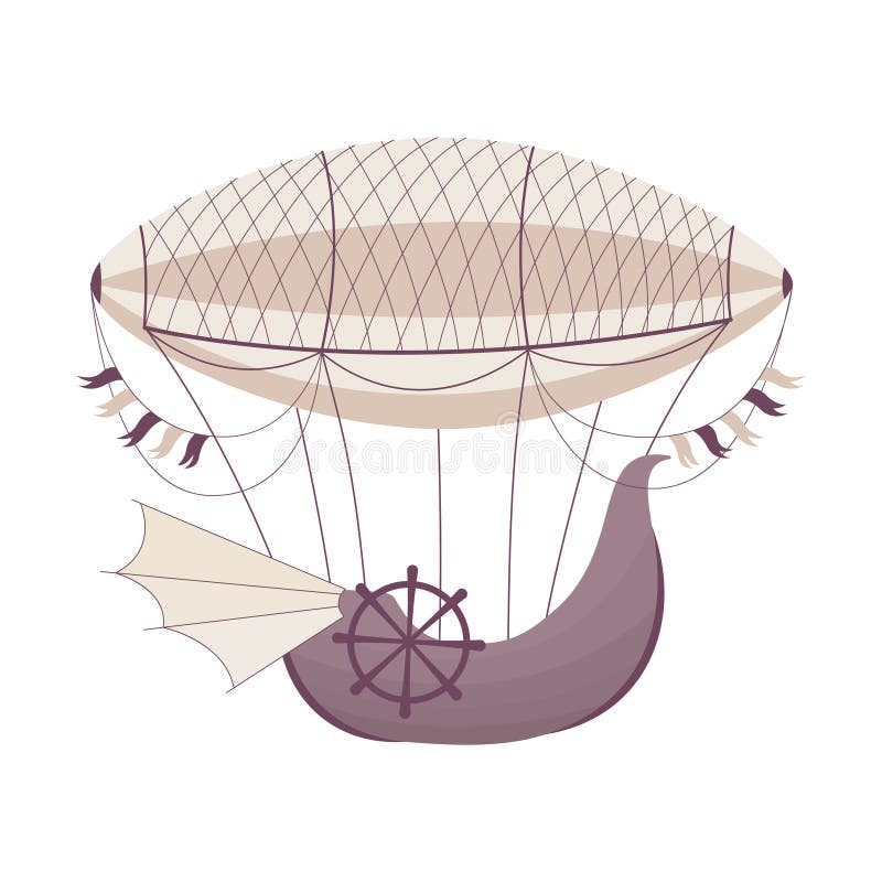Illustration of Fairy Air Ship Pastel Colors Stock Vector ...