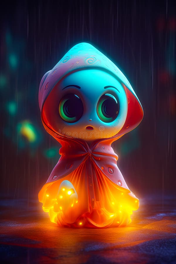 Illustration of Fairy Cute Scared Ghost. Halloween Concept Stock ...