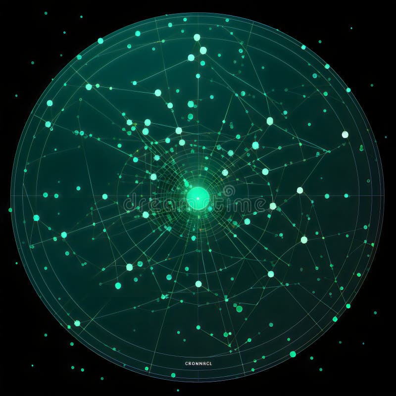Emerald Constellations stock illustration. Illustration of heavens ...