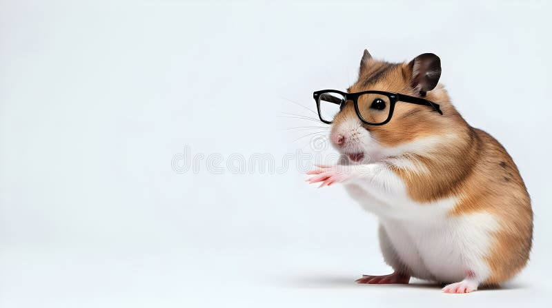 Smart and Charming Hamster with a Humorous Look, Isolated on White ...