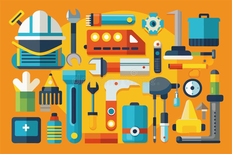 This Illustration Features an Array of Tools Used for Repairs Including ...