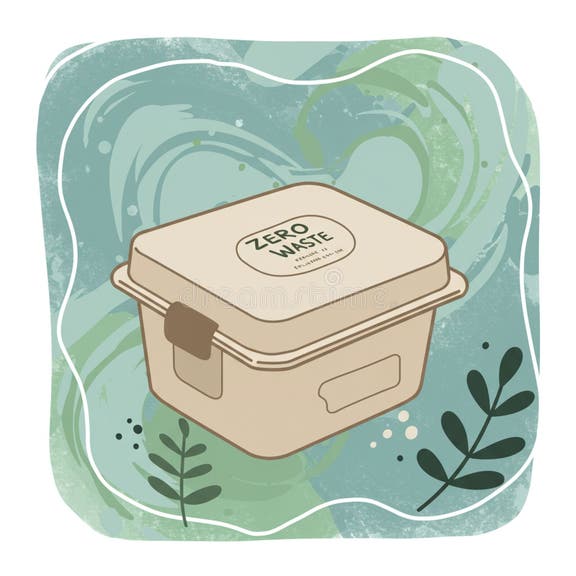 Illustration Features a Beige, Rectangular Food Container Labeled "Zero ...