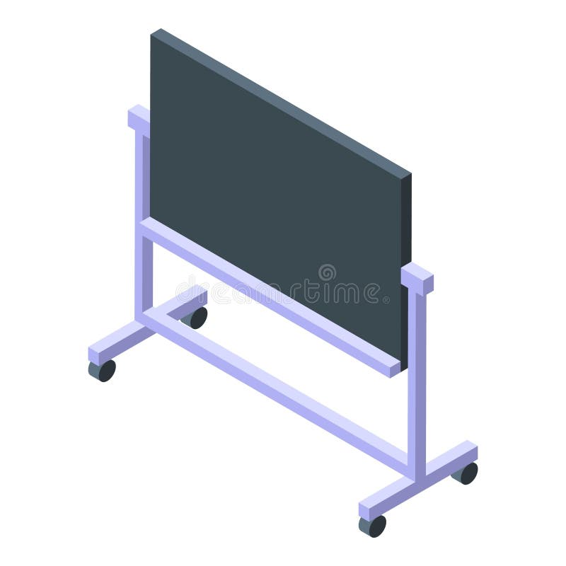 Empty Blackboard on Wheels is Standing for Business Training Stock ...