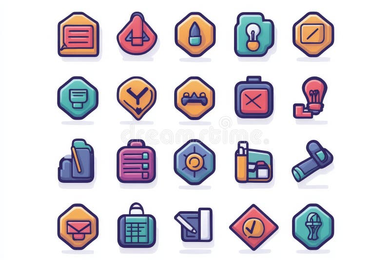 Comprehensive Job Skills Icon Set Stock Illustration - Illustration of ...