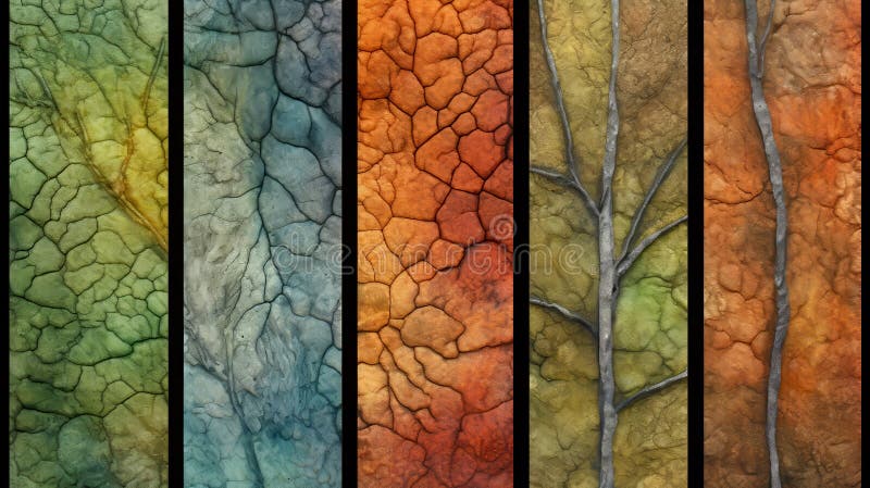 Abstract Nature-Inspired Textures in Vibrant Colors, Generative Ai ...