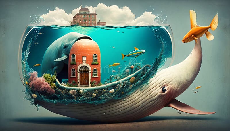 Surreal and Humorous Digital Art. AI Generative Stock Image - Image of ...