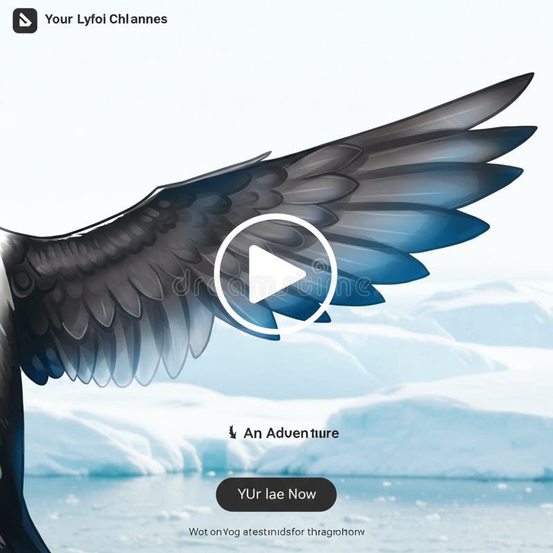 Illustration Features a Large Bird Wing, Primarily Black with Hints of ...