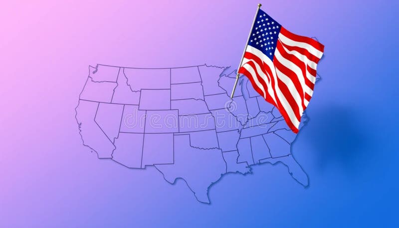 An Illustration Features a Map of the Contiguous United States ...