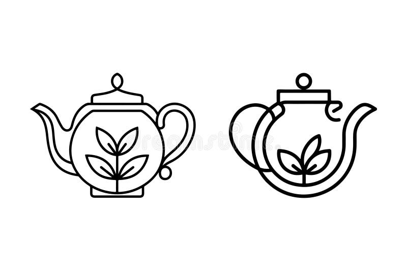 Minimalist Teapot Line Drawing Vector Art. Stock Illustration ...