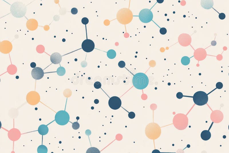 Pastel Molecular Structures Illustration Stock Illustration ...