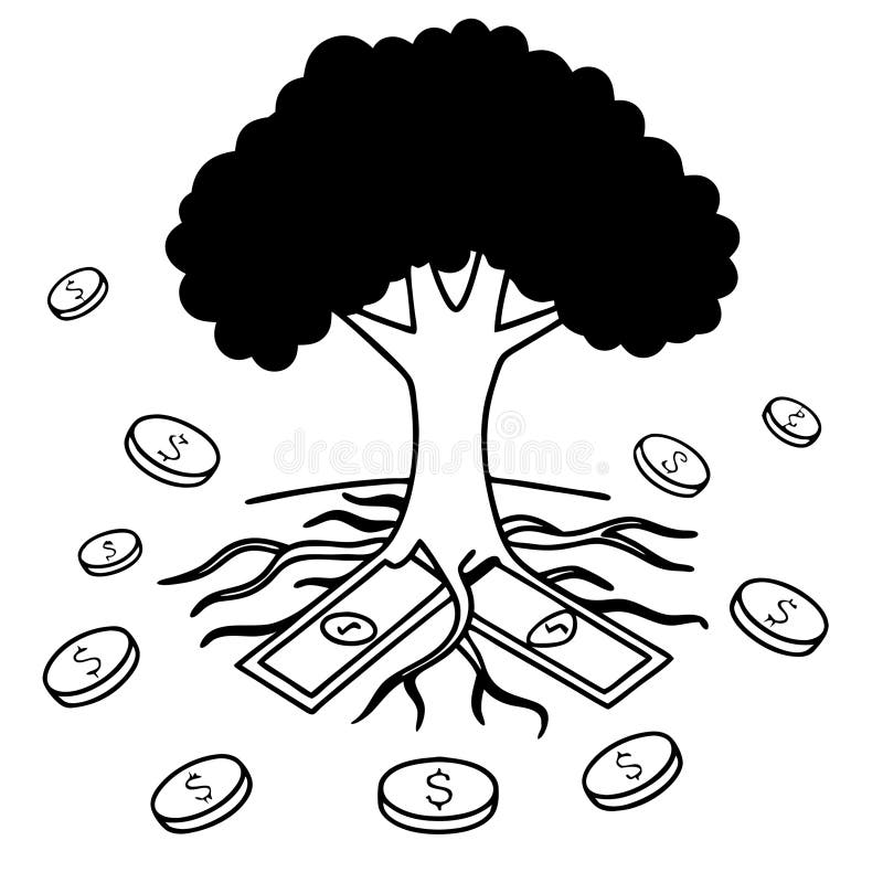Money Tree Illustration Symbolizing Financial Growth and Prosperity ...