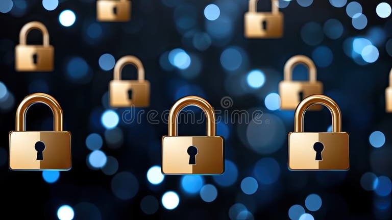The Illustration Features Multiple Padlock Icons Connected through a ...