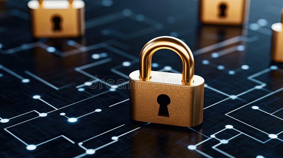 The Illustration Features Multiple Padlock Icons Connected through a ...