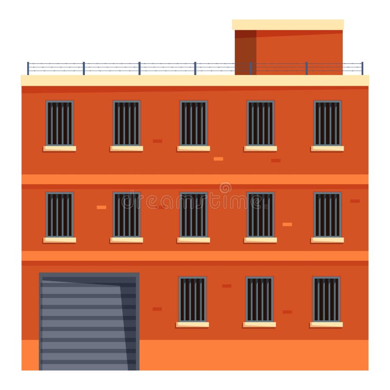 This Illustration Features a Prison Building with Multiple Floors and ...