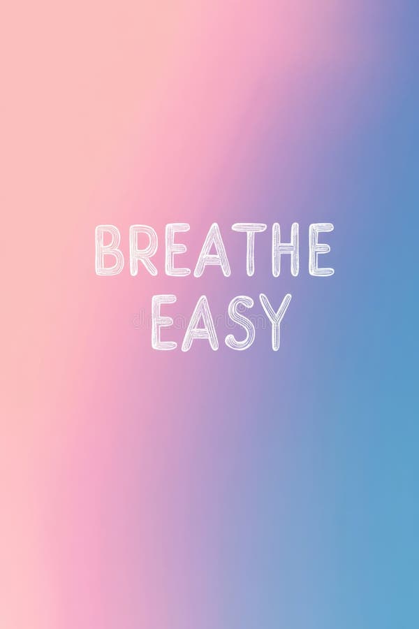 Calming Breathe Easy Illustration Stock Illustration - Illustration of ...