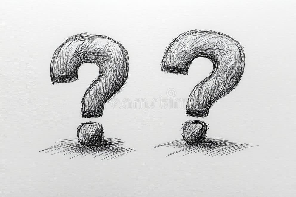 The Illustration Features a Straightforward Drawing of Question Marks ...