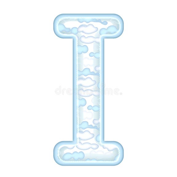 Soft Colored Alphabet Letter I for Kids Stock Illustration ...