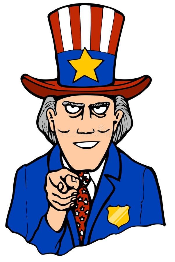 Uncle Sam with Top Hat, 4th of July Stock Vector - Illustration of ...