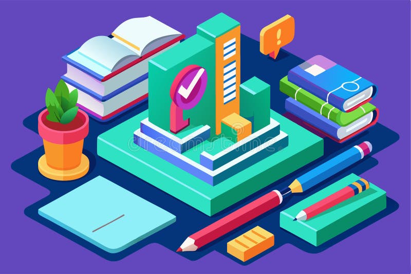 This Illustration Features Various Grammar Learning Tools, Including ...