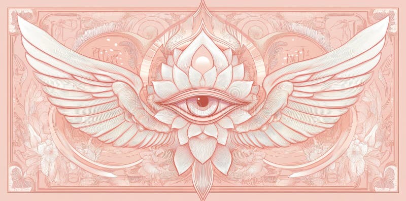 This Illustration Features a Vintage Pink Emblem that Represents ...