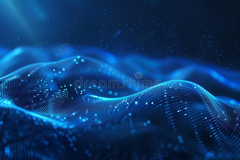 Featuring a Abstract Blue Digital Background with Dots and Glowing ...