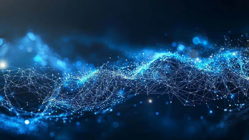 Illustration Featuring Abstract Geometrical Shapes in Plexus Blue ...