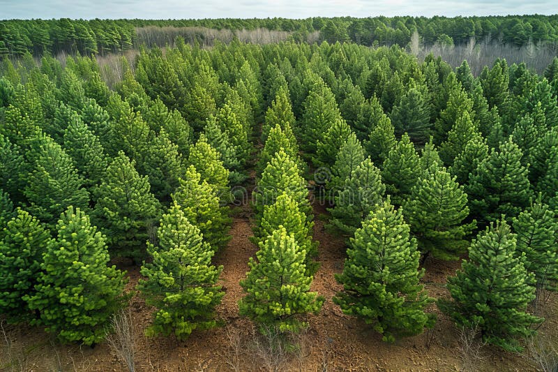Featuring a Aerial View of Pine Trees in a Forest, High Quality, High ...