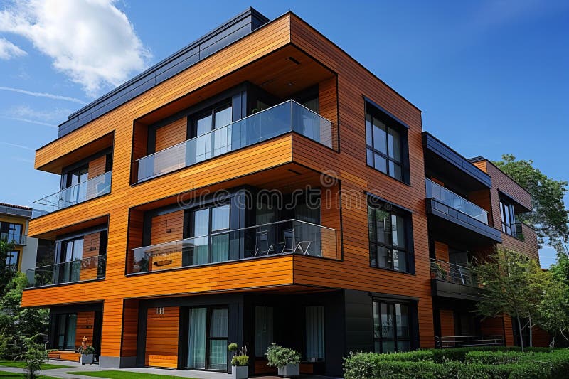 Featuring a the Angled Side of an Apartment Building, High Quality ...