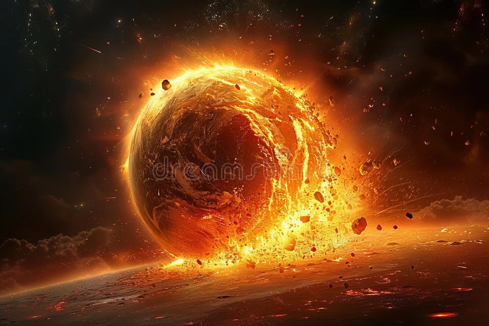 Featuring a Asteroid Hitting the Earth, Causing it To Break Up and Be ...