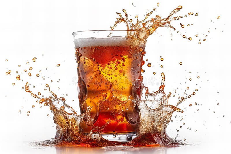 Featuring a Beer Splash Isolated on White Background, Beer, High ...