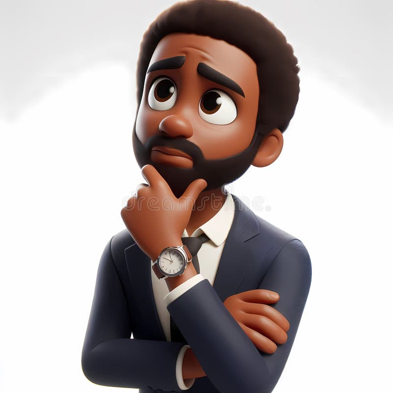 Man Showing Deep Reflection Stock Illustration - Illustration of ...